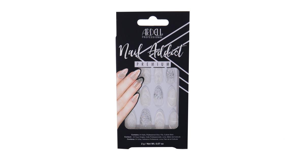 Ardell Nail Addict Premium Umetni nohti za ženske Odtenek Glass Deco ...