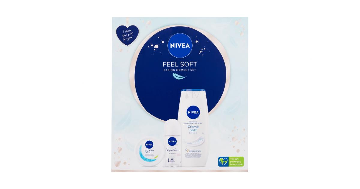 Nivea Feel Soft Darilni set gel za prhanje Creme Soft 250 ml ...