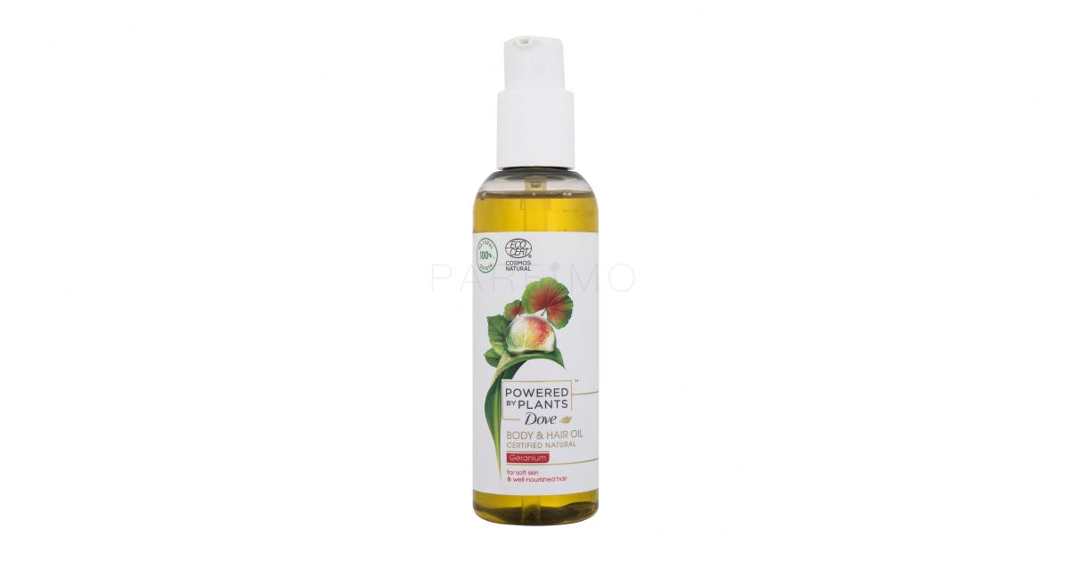 Dove Powered By Plants Geranium Body & Hair Oil Olje za telo za ženske ...