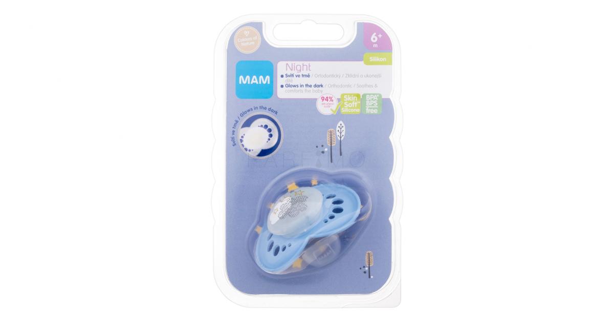 MAM Night Silicone Pacifier 6m+ Sky Duda za otroke 1 kos | Spleticna.si