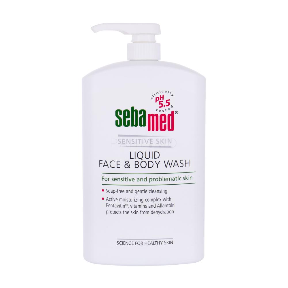 SebaMed Sensitive Skin Face & Body Wash Tekoče milo za ženske 1000 ml ...