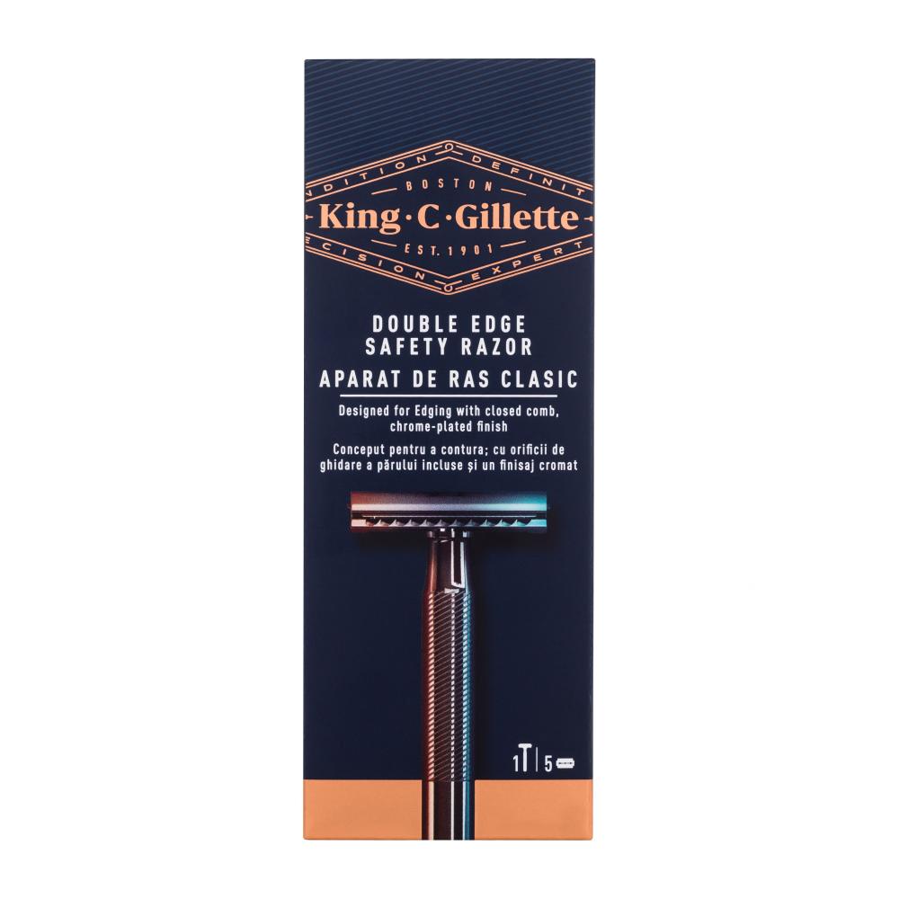 Gillette King C. Double Edge Safety Razor Brivnik za moške Set ...